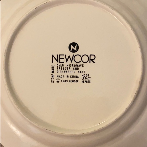 Dining | Vintage 1989 Newcor Stoneware Legscy Heart Plate | Poshmark